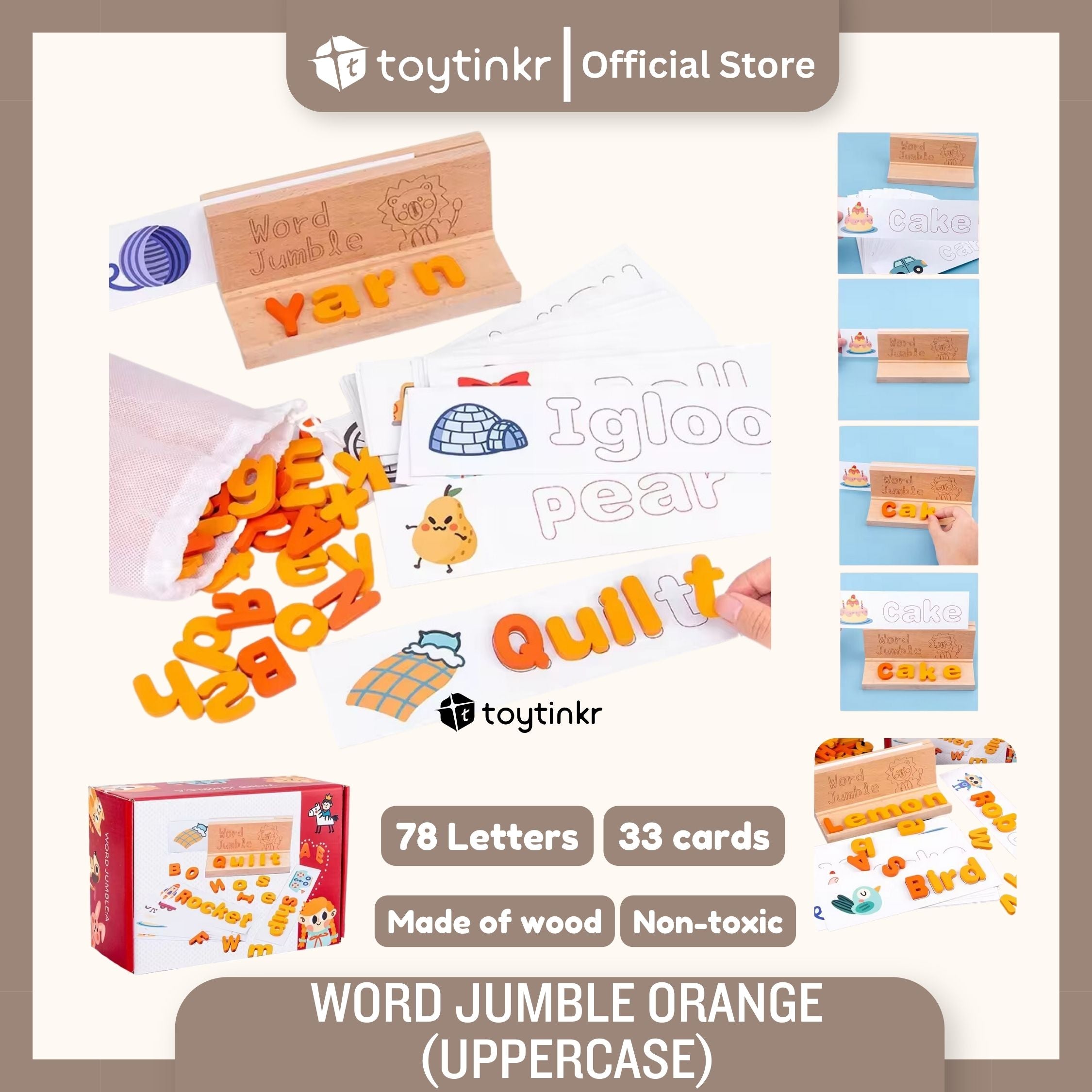 Word Jumble Orange (Uppercase) by Toytinkr